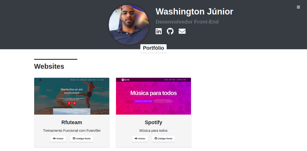 Washington Júnior || Portfólio Front-End